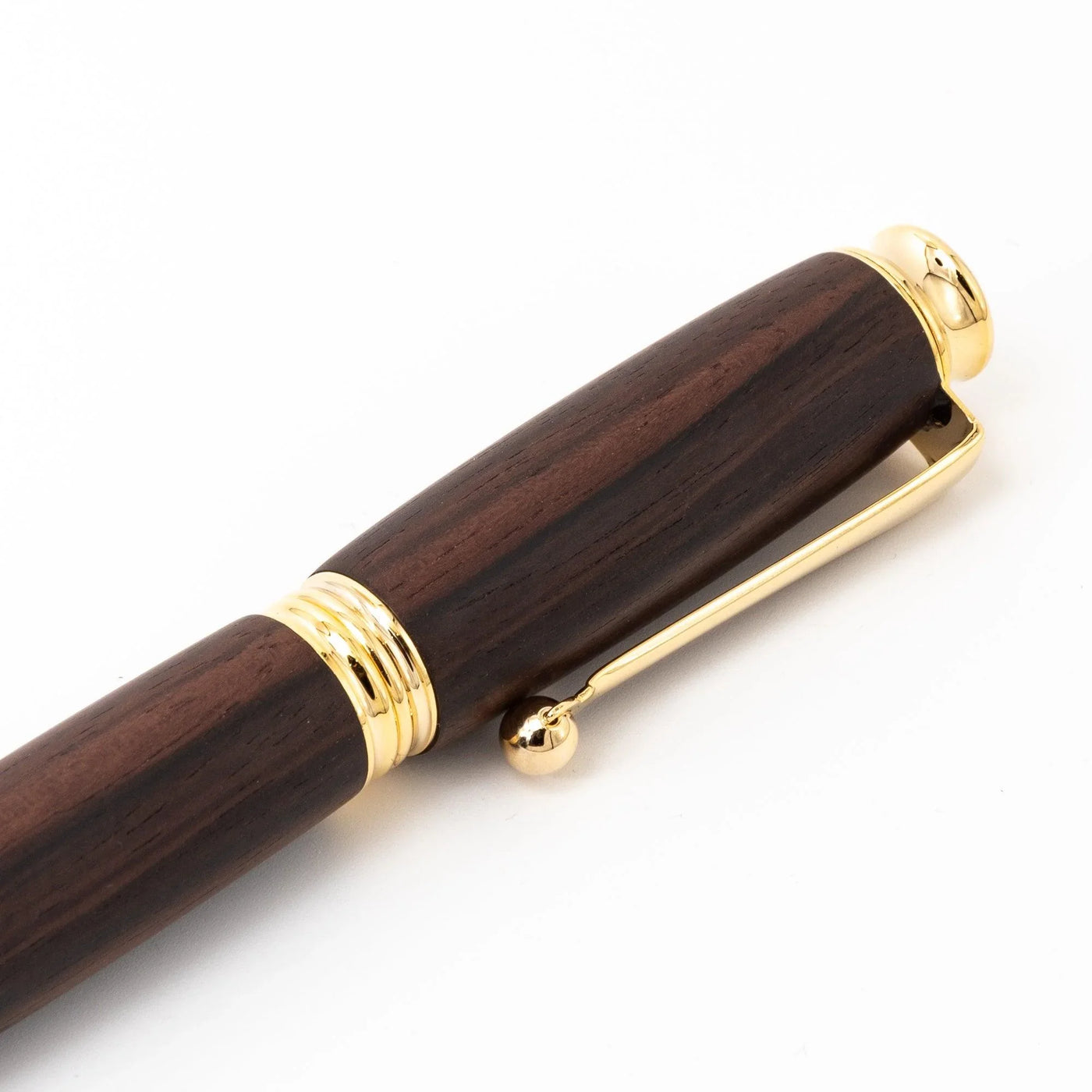 Ebony Wood Screw Cap Japanese Fountain Pen - Japanese Stationery Store