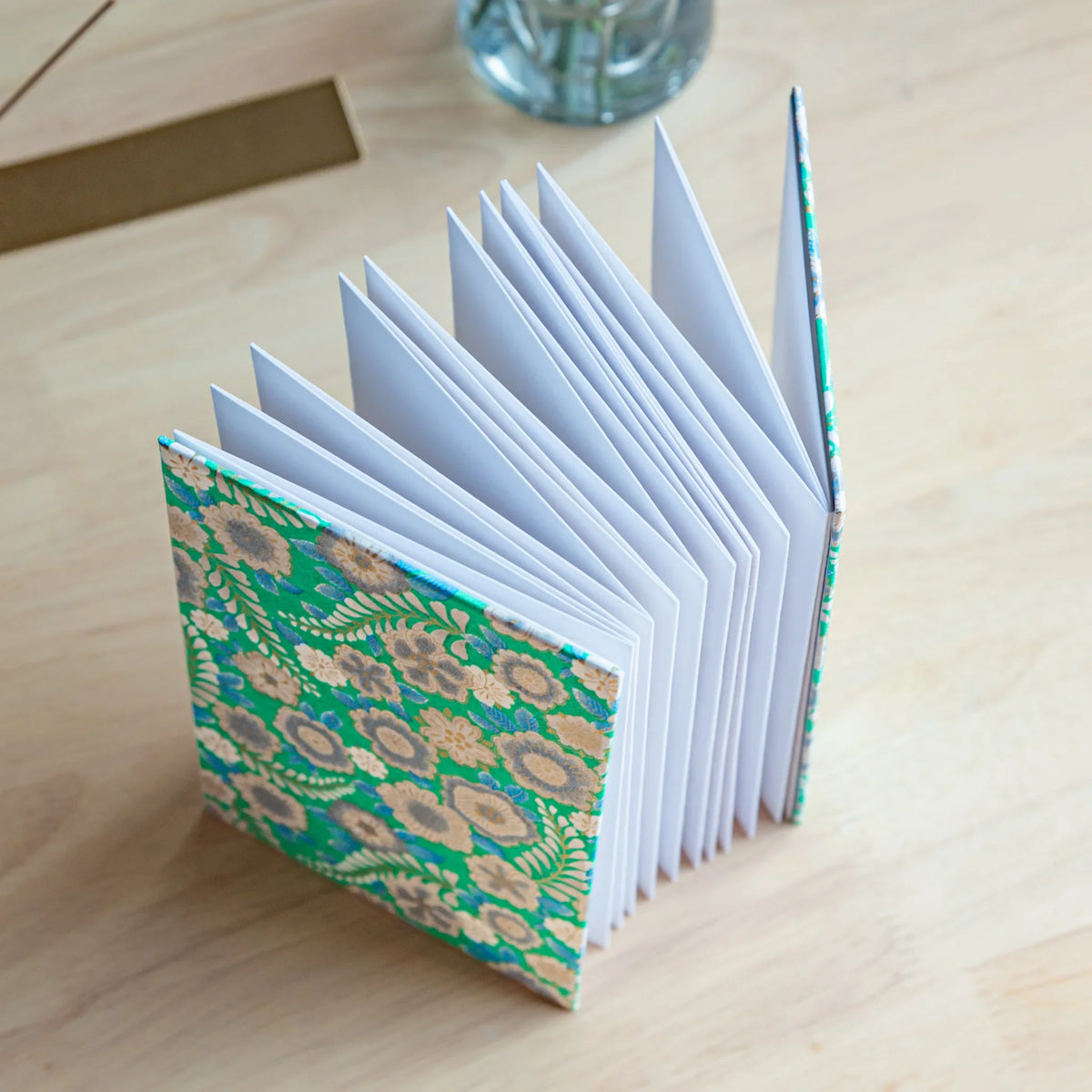 Emerald Green Washi Goshuincho Stamp Book - Japanese Stationery Store
