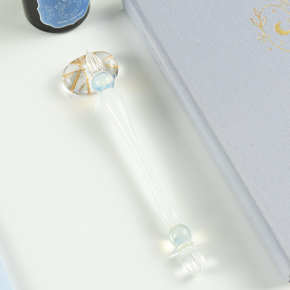 King's Scepter White Glass Dip Pen - Guridrops - Japanese Stationery Store