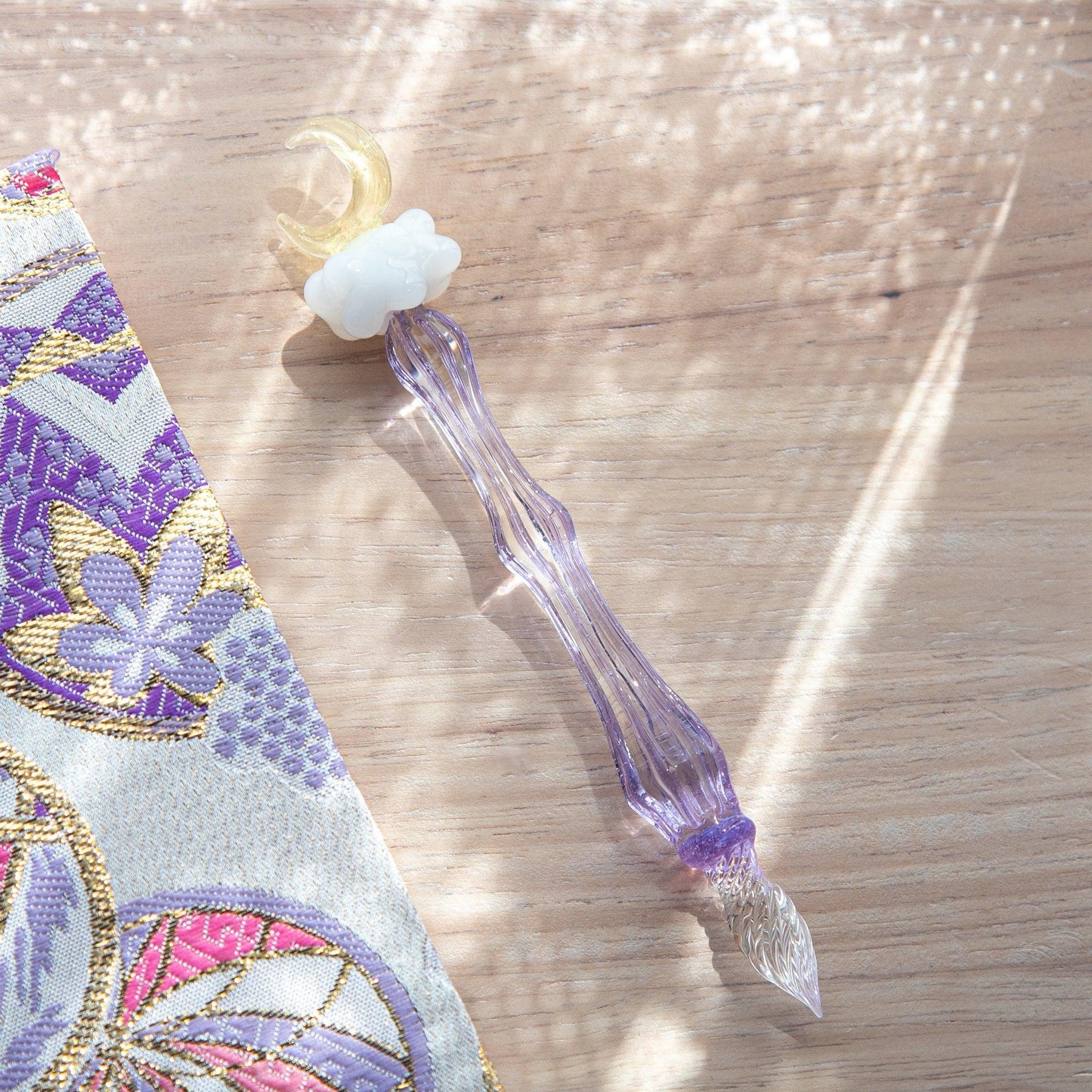 Moonlit Cloud Glass Dip Pen - The Most Popular Glass Pen at Komorebi