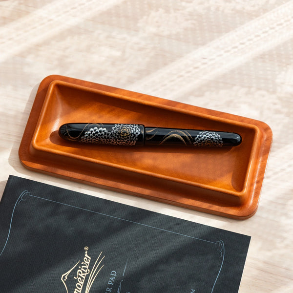 Tatsuno Leather Japanese Pen Tray – Slim | Komorebi Stationery