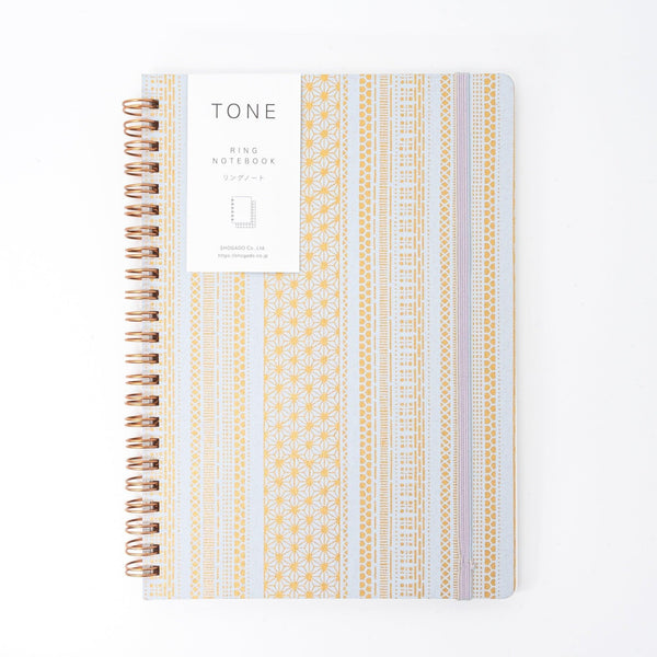 Golden Japanese Traditional Pattern Notebook A5 - Yuzen Washi