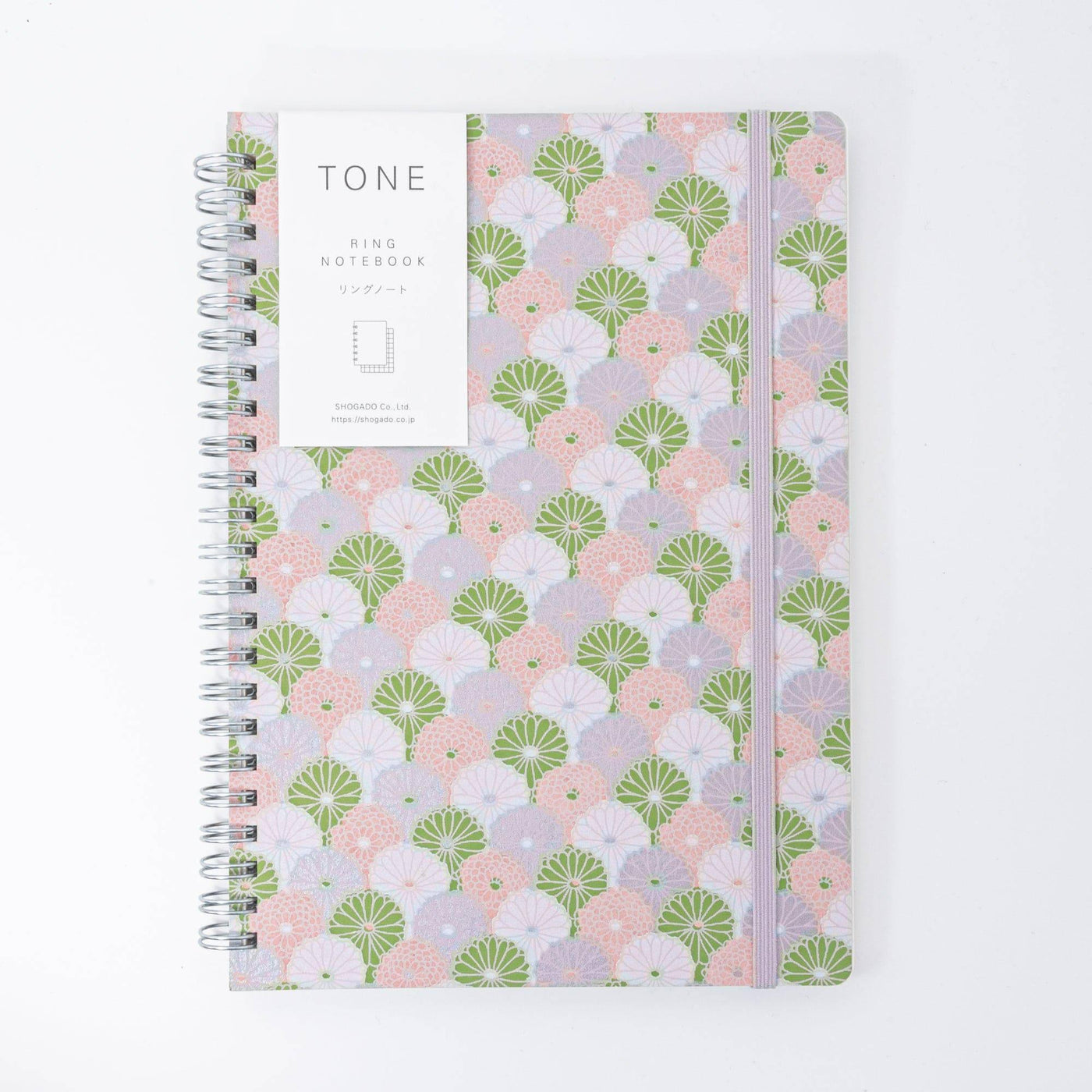 Lavender Mist Pastel Chrysanthemum Hand-Dyed Yuzen Washi Spiral ...