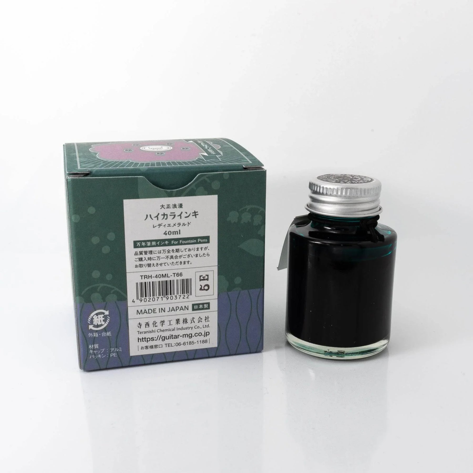Taisho Romance Lady Emerald Fountain Pen Ink - Japanese Stationery Store