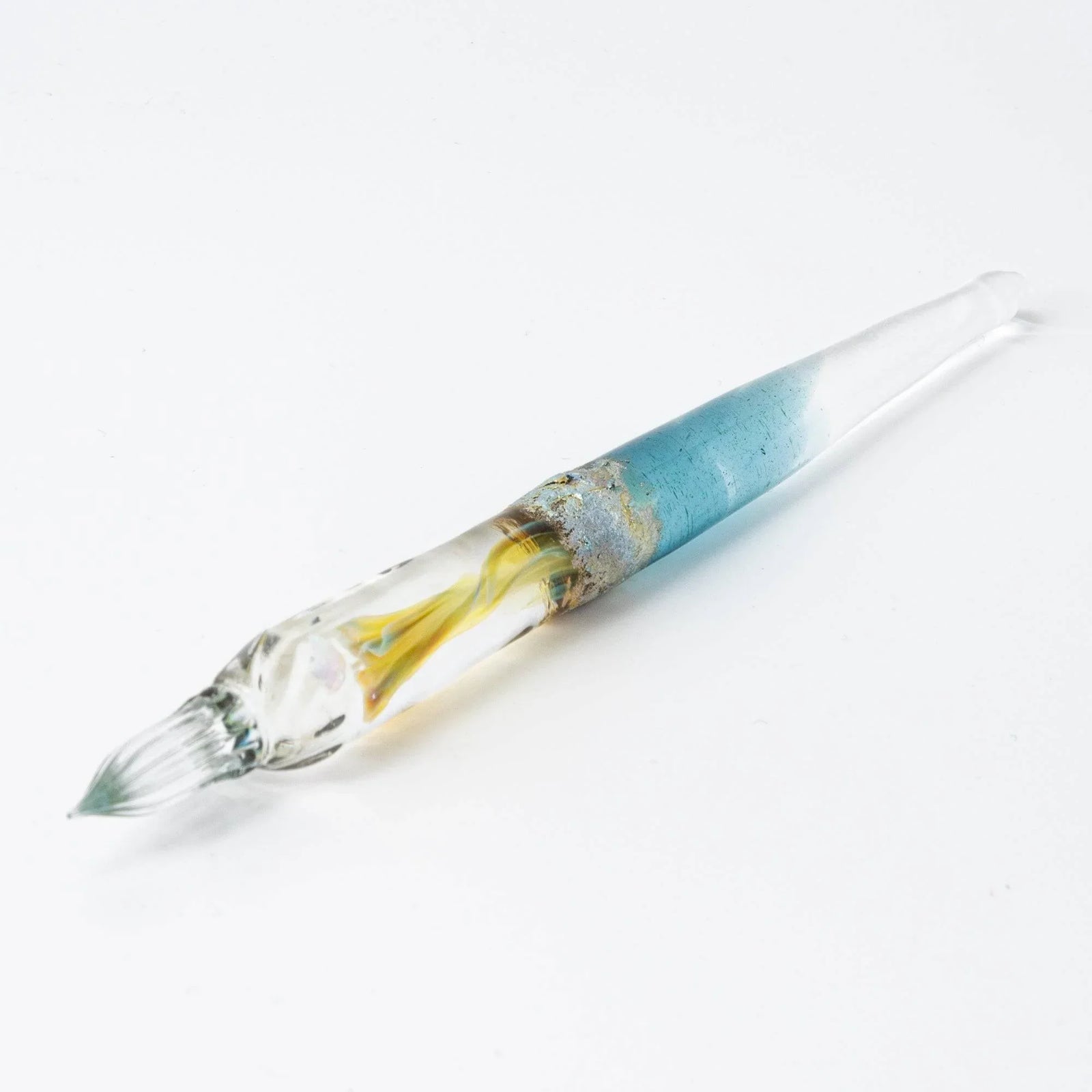 Tsukuyomi Light Blue Glass Dip Pen - Japanese Stationery Store